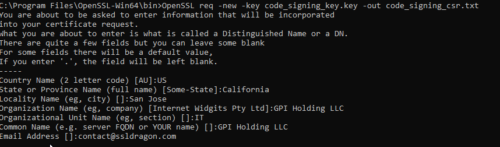 How to Generate a CSR for Code Signing Certificates with OpenSSL